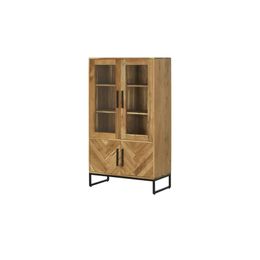 H&ouml;ffner Vitrine aus Massivholz Calatria holzfarben Ma&szlig;e (cm): B: 80 H: 140 T: 39.0 &raquo; H&ouml;ffner