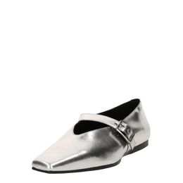 Vagabond Shoemakers Ballet Flats with Strap 'WIOLETTA' female Silver size 37