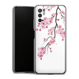 DeinDesign Xiaomi Redmi Note 10 5G Handy Silikon H&uuml;lle Case transparent Handyh&uuml;lle Aisa Cherry Blossom Japan Silikon Case