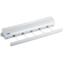 Wand-W&auml;scheleine Wenko, wei&szlig;, B:47,5cm H:7cm T:7cm, Kunststoff, W&auml;schest&auml;nder, ausziehbar auf 4,20 m, wetterbest&auml;ndig, ca. 21 m Gesamttrockenl&auml;nge