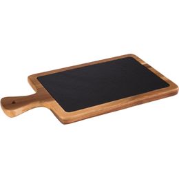 Servierbrett APS, braun, B:18cm H:2cm L:36cm, Massivholz, Schneidebretter