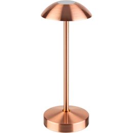 APS LED Tischleuchte ""ALVA" Kabellose USB-C Tischleuchte", braun (kupferfarben), 1, &Oslash; 8cm H: 20cm, 1 Stk., Leuchten, Spritzwasssergesch&uuml;tzt IP 54, inkl. Dockinstation und Fernbedienung, LED Tischleuchte
