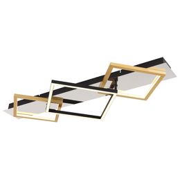 Globo LIGHTING LED Deckenleuchte "LESINA", verchromt, Leuchten, Deckenlampe/Metall/goldfarben/3000K/Schlafzimmer/Wohnzimmer, LED Deckenleuchte