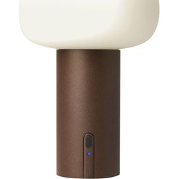 Konstsmide LED Tischleuchte "Antibes", braun (rost), &Oslash; 13cm H: 19cm, 2 Stk., Leuchten, Antibes USB-Tischleuchte, 2700/3000/4000K+RGB, dimmbar, LED Tischleuchte