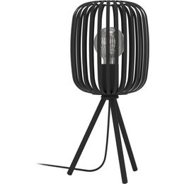 Eglo Tischleuchte "Tischleuchte ROMAZZINA, exkl. E27, Stahl, Tischlampe", schwarz, 1, Ø 20cm H: 43,5cm, Leuchten, Stativ Nachtischlampe, 20x 20x43,5cm, Dreibein, Deko Schlafzimmer, Tischleuchte