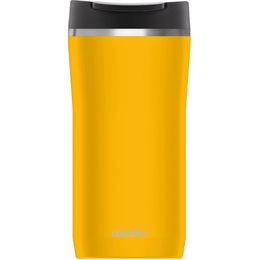 Coffee-to-go-Becher Aladdin "Barista Mocca", gelb, B:7cm H:17cm &Oslash;:7cm, Edelstahl, Kunststoff, Trinkgef&auml;&szlig;e, 2,5 Stunden hei&szlig; & 4,5 Stunden kalt, auslaufsicher, 350 ml