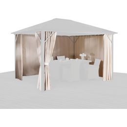 Pavillonseitenteil Konifera "Aruba", beige, B:300cm H:300cm, Polyester, Pavillonseitenteile