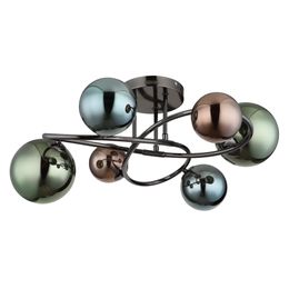 Globo LIGHTING LED Deckenleuchte "RIHA", grau (grau matt), 1 Stk., Leuchten, Deckenlampe, Glas, Wohnzimmer, Esszimmer, LED Deckenleuchte