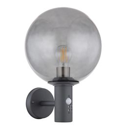 Globo LIGHTING LED Au&szlig;en-Wandleuchte "HEDWIG", grau, 1 Stk., Leuchten, Wandlampe mit Bewegungsmelder, Sensor, automatisches Einschalten