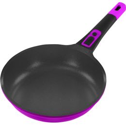 Bratpfanne King "»Click-Grip Xylan Plus Silver Diamond«", lila (beere), H:5cm Ø:24cm, Pfannen, Bratpfanne, Induktion, abnehmbarer Griff, XYLAN puls Silver Diamond-Beschichtung