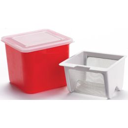 Aufbewahrungssystem Cuisipro, rot, B:13cm H:12cm, Lebensmittelaufbewahrungsbeh&auml;lter, (Joghurt- und Frischk&auml;sebereiter), sp&uuml;lmaschinengeeignet
