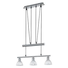 Trio LEUCHTEN LED Pendelleuchte "LEVISTO", grau (nickelfarben), 3, Leuchten, LED H&auml;ngelampe, LED H&auml;ngeleuchte, LED Pendelleuchte