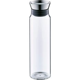 Wasserkaraffe Alfi "FLOWMOTION", transparent, B:8,5cm H:30,2cm T:8,5cm &Oslash;:8,5cm, Glas, Karaffen, Wasserkaraffe, handgefertigt, mundgeblasen, 1 Liter