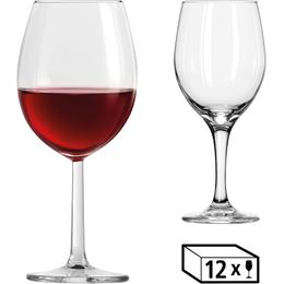 Weinglas Libbey "Libbey Gläser-Set -PERCEPTION-, 12er Set", transparent, H:22,5cm Ø:10cm, Glas, Trinkgefäße, Weinglas, 592 ml, hochwertig verarbeitet, im modernen Design