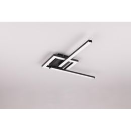 my home LED Deckenleuchte "DAVINIA, als Deckenlampe oder Wandlampe m&ouml;gl, LED St&auml;be schwenkbar", schwarz (schwarz matt), 1, H: 5cm, 1 Stk., Leuchten, warmwei&szlig; 3000K 1860 Lumen 54x16 cm beweglich Flurlampe Wohnzimmerlampe, LED Deckenleuchte