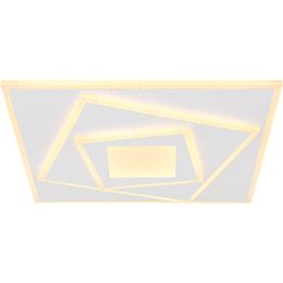 Globo LIGHTING LED Deckenleuchte "HORNI", wei&szlig;, 1 Stk., Leuchten, Deckenlampe/ LxBxH: 400x400x54mm/Wohnzimmer/Schlafzimmer/modern, LED Deckenleuchte