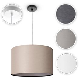 Paco Home Pendelleuchte "HUGO UNI COLOR", wei&szlig;, 1, &Oslash; 45,5cm H: 27cm, Leuchten, Deckenlampe LED Wohnzimmer Und Schlafzimmer, Unifarben, Deko E27, Pendelleuchte