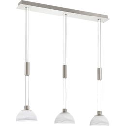 Eglo Pendelleuchte "MONTEFIO", wei&szlig; (nickelfarben, wei&szlig;), 3, H: 110cm, 1 Stk., Leuchten, H&auml;ngeleuchte, LED tauschbar, h&ouml;henverstellbar, Pendelleuchte
