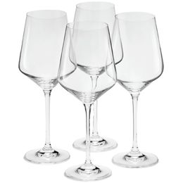 Weinglas Van Well "Ava, Weingläser 45,0 cl, 4 Stück", transparent, H:24,2cm Ø:9,4cm, Kristallglas, Trinkgefäße, Weinglas, Geschenkkarton mit Sichtfenster, spülmaschinengeeignet