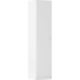 Mehrzweckschrank Rauch, B:47cm H:197cm T:41cmalpinwei&szlig;, griffe graumetallic, Holzwerkstoff, K&uuml;che, Schr&auml;nke, "Garderobe Kleiderschrank Schrank
