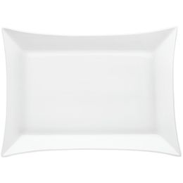 Servierplatte Van Well "Platte rechteckig, 45,5 x 33 x 2 cm, 4 St&uuml;ck", wei&szlig;, B:33cm H:2cm L:45,5cm, Steingut, Servierplatten, Servierplatte, sp&uuml;lmaschinen- und mikrowellengeeignet