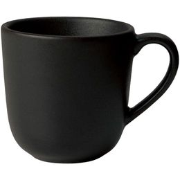 Tasse AIDA RAW "RAW", schwarz (titanium schwarz), H:8cm &Oslash;:8,1cm, Steinzeug, Trinkgef&auml;&szlig;e, Kaffeetasse Kaffeebecher Tasse, 20 cl, 6-teilig