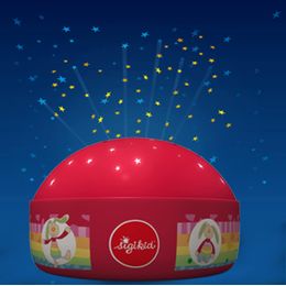 Niermann LED Nachtlicht "Rainbow Rabbit Projektor", rot, 1, H: 7,5cm, 1 Stk., Leuchten, Nachtlicht Rainbow Rabbit Projektor, LED Nachtlicht