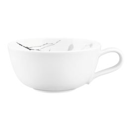 Tasse Seltmann Weiden "Liberty - Dark Rose Hip", schwarz-weiß (weiß, schwarz), H:5,2cm Ø:10,7cm, Porzellan, Trinkgefäße, Tasse, Teeobertasse groß 0,28 l