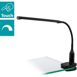 Eglo Klemmleuchte "LAROA Tischlampe, Touchsensor, 4-step dimming, Klemmlampe", schwarz, 1, H: 27,5cm, Leuchten, Leselampe, Schreibtischlampe, Büro, Arbeitszimmer, 45x6,5x27,5cm, Klemmleuchte