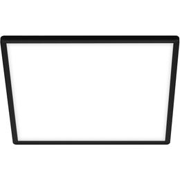Briloner Leuchten LED Panel "7156415 SLIM", silber (chrom, alu), Leuchten, Deckenlampe, 29,3x29,3x2,8cm, Schwarz, 18W, Wohnzimmer, Schlafzimmer