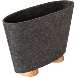 Zeitungsst&auml;nder Pieperconcept "Avis", grau (grau, natur), B:40cm H:28cm T:12cm, Filz, Holzwerkstoff, Zeitungsst&auml;nder, Zeitungsst&auml;nder, aus Filz