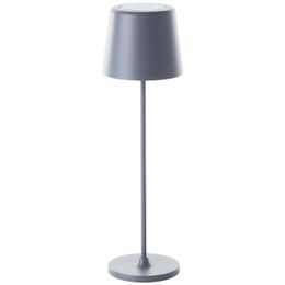 Brilliant LED Tischleuchte "Kaami - mobile LED Au&szlig;en Tischlampe", grau (grau matt), &Oslash; 10cm H: 37cm, 1 Stk., Leuchten, mobile LED Au&szlig;en Tischlampe, 37 cm, 310 lm, Touchdimmer, USB, LED Tischleuchte