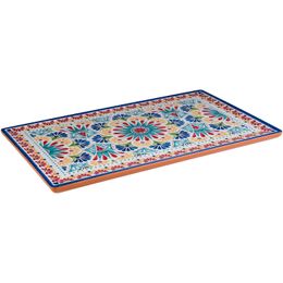 Tablett APS "Arabesque", orange (terrakotta), B:32,5cm H:2cm L:53cm, Melamin, Tabletts, Terrakotta-Optik, sp&uuml;lmaschinengeeignet