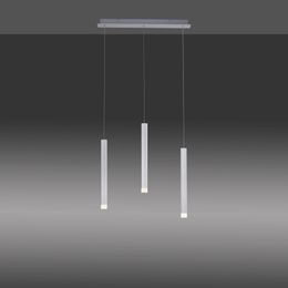 JUST LIGHT Pendelleuchte "BRUNO", grau (aluminiumfarben), 3, H: 120cm, 1 Stk., Leuchten, LED, Pendelleuchte