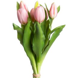 Kunstblume BOTANIC-HAUS "Willa", rosa, B:16cm H:32cm T:16cm, Kunstpflanzen, Tulpenb&uuml;ndel im 7er-Set