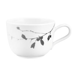 Tasse Seltmann Weiden "Liberty - Dark Rose Hip", schwarz-weiß (weiß, schwarz), B:8,7cm H:6,4cm Ø:11,6cm, Porzellan, Trinkgefäße, Tasse, Kaffeeobertasse 0,26 l