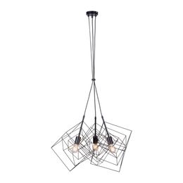 JUST LIGHT Deckenleuchte "SKELETTON", schwarz, 3, 1 Stk., Leuchten, ExklusiveE27, Pendellampe Esszimmerlampe Pendelleuchte