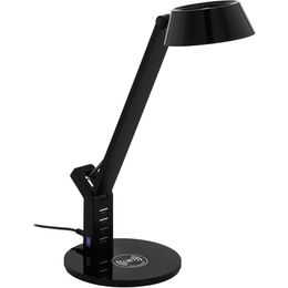 Eglo Tischleuchte "BANDERALO Schreibtischleuchte - kabellose Ladefunktion", schwarz, H: 40,5cm, 1 Stk., Leuchten, Tischleuchte - 4,8W - warmwei&szlig; - kaltwei&szlig;, Induktionsladefl&auml;che, CCT, Tischleuchte