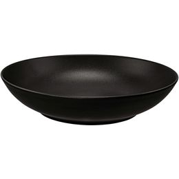 Suppenteller Seltmann Weiden "Liberty - Velvet Black", schwarz, B:21,2cm H:4,6cm L:21,2cm T:21,2cm &Oslash;:21,2cm, Porzellan, Speiseteller, Teller rund 21 cm