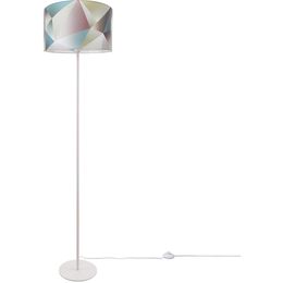 Paco Home Stehlampe "Kosy 309", wei&szlig;, 1, &Oslash; 38cm H: 144cm, Leuchten, LED Modern Wohnzimmer Schlafzimmer, Pastellfarben Deko E27, Stehlampe