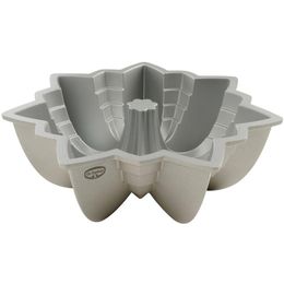 Gugelhupfform "Stern", beige (cremefarben, metallic), B:24cm L:24cm T:8,5cm &Oslash;:23cm, Aluminium, DR. OETKER K&Uuml;CHENHELFER, K&uuml;chenformen, Gugelhupfform, Backform Stern, +230, Antihaftbeschichtung
