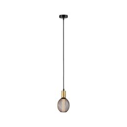 Paulmann Pendelleuchte "Ravi IP44 max 1x60W 230V Metall", gold (schwarz, goldfarben), Ø 8cm H: 150cm, 1 Stk., Leuchten, E27, Pendelleuchte