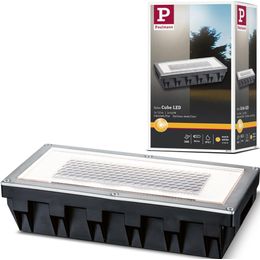 LED Einbauleuchte Paulmann "Box", silber (edelstahlfarben), B:20cm H:5cm T:10cm, Leuchten, LED-Board, Bodeneinbauleuchten-Set, Solar, Edelstahl