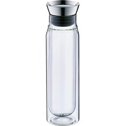 Wasserkaraffe Alfi "FLOWMOTION", transparent, B:8,5cm H:30,2cm T:8,5cm &Oslash;:8,5cm, Glas, Karaffen, Wasserkaraffe, 750 ml, handgefertigt und mundgeblasen