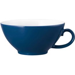 Tasse Seltmann Weiden "Life Fashion", weiß (classic blau, weiß), B:8,9cm H:4,3cm Ø:10,2cm, Porzellan, Trinkgefäße, Tasse, Teeobertasse 0,14 l