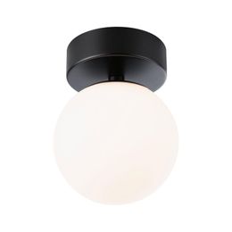 Paulmann LED Deckenleuchte "Selection Bathroom Gove IP44 3000K 5W Satin, Glas/Metall", schwarz (schwarz, wei&szlig;), 1, &Oslash; 12cm H: 16cm, 1 Stk., Leuchten, LED Deckenleuchte