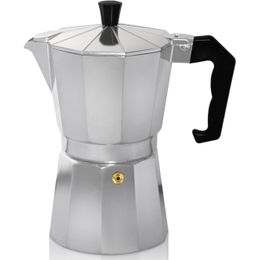 Krüger Espressokocher KRÜGER "Italiano", silber (silberfarben), 0,7 l, 12, Kaffeemaschinen, traditionell italienisch, aus Aluminium, mit Silikon-Dichtungsring