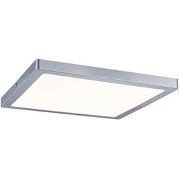 Paulmann LED Panel "Atria", grau (chromfarben), 1, H: 2cm, 1 Stk., Leuchten, Atria eckig 300x300mm 16,5W 2.700K, 230 V, Kunststoff