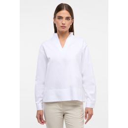 Eterna Damen Longbluse "OVERSIZE FIT"off, wei&szlig;, Gr. 42, Blusen, EASY IRON (b&uuml;gelleicht)