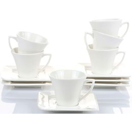 Espressotasse Retsch Arzberg "Fantastic", beige (naturwei&szlig;), 80ml, 12 Stk., Fine China-Porzellan, Trinkgef&auml;&szlig;e, Espressotasse, 6 Espressotassen, 6 Untertassen